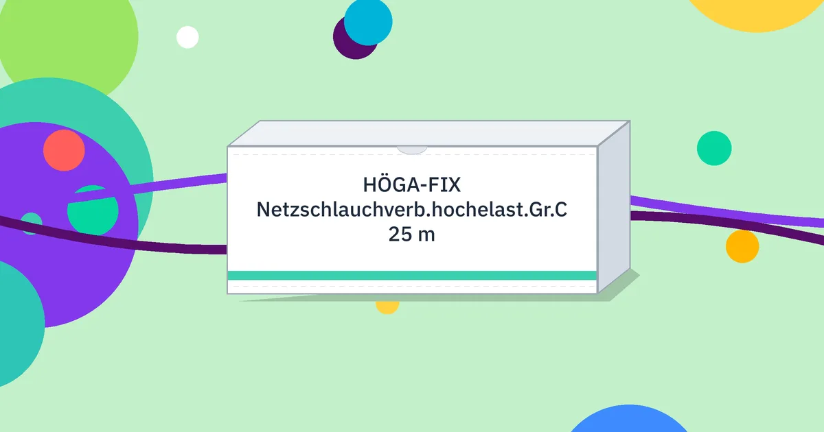 Symbolbild: Packung mit der Aufschrift HÖGA-FIX Netzschlauchverb.hochelast.Gr.C 25 m (PZN 04401055) – Verfügbarkeit und Bezug in Apotheken in Frankfurt am Main