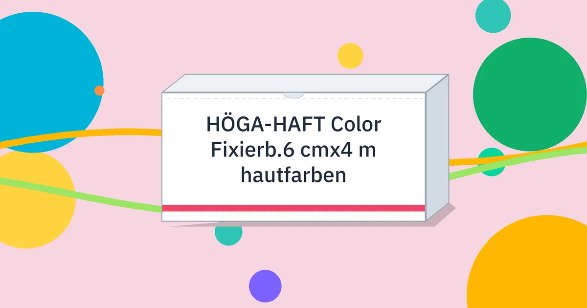 Symbolbild: Packung mit der Aufschrift HÖGA-HAFT Color Fixierb.6 cmx4 m hautfarben (PZN 14367690) – Verfügbarkeit und Bezug in Apotheken in Frankfurt am Main