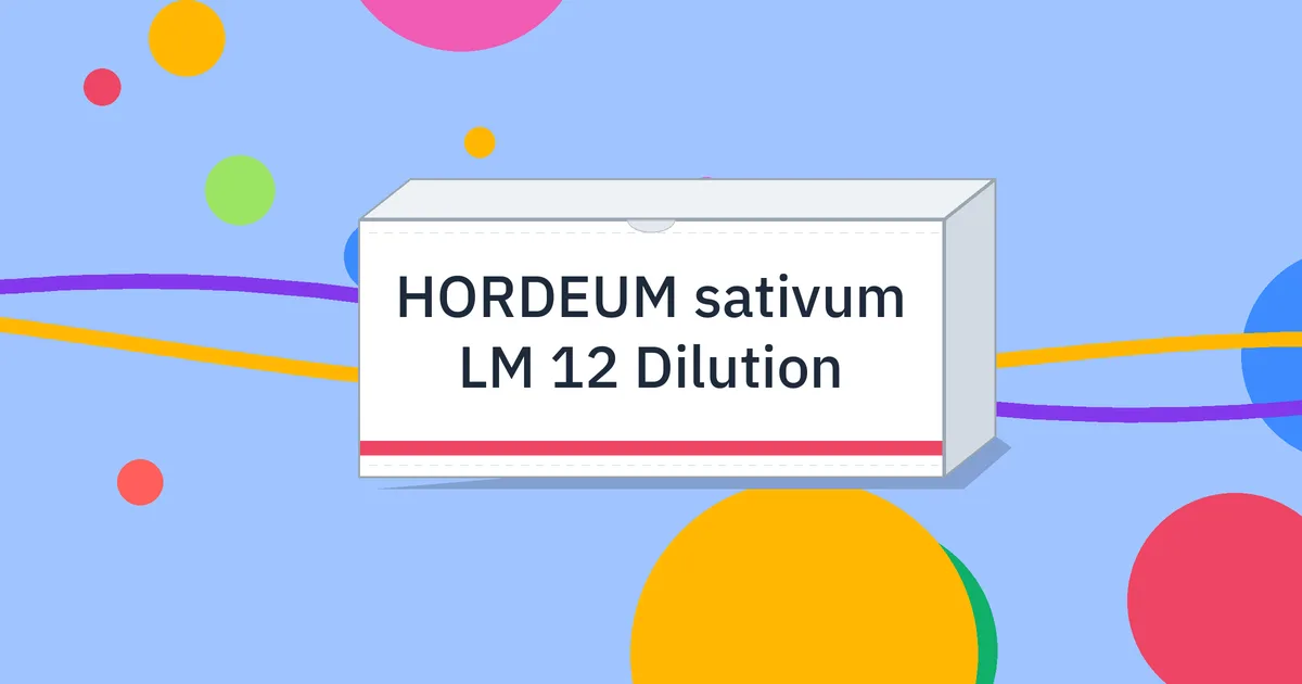 Symbolbild: Packung mit der Aufschrift HORDEUM sativum LM 12 Dilution (PZN 13555828) – Verfügbarkeit und Bezug in Apotheken in Frankfurt am Main
