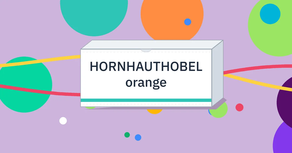 Symbolbild: Packung mit der Aufschrift HORNHAUTHOBEL orange (PZN 01525696) – Verfügbarkeit und Bezug in Apotheken in Frankfurt am Main