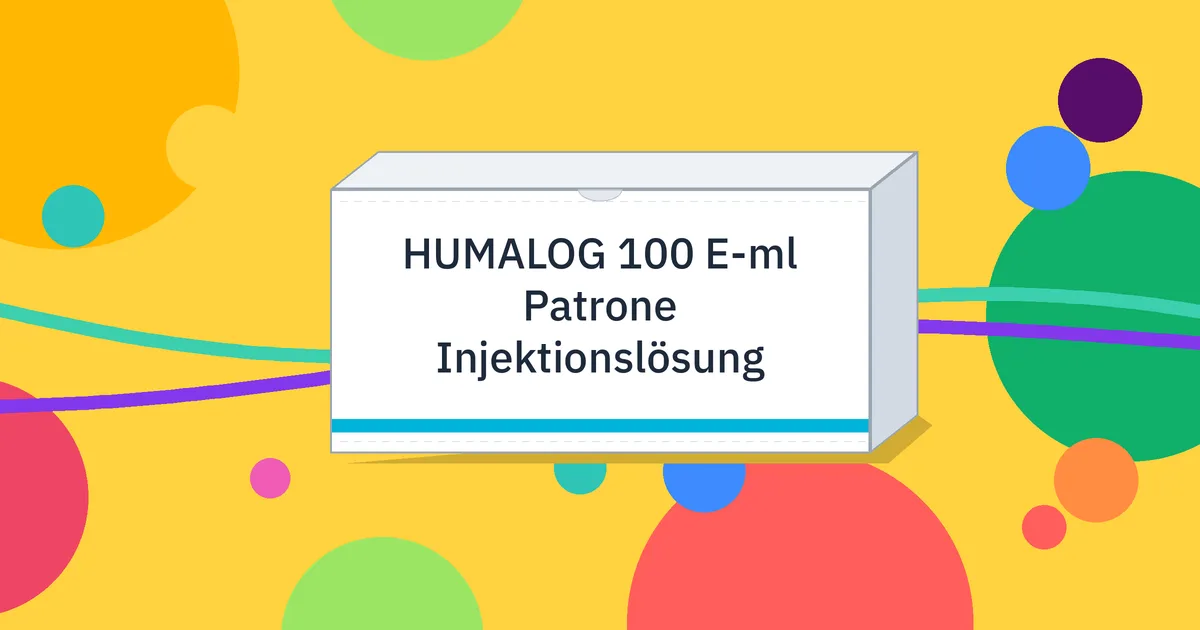 Symbolbild: Packung mit der Aufschrift HUMALOG 100 E-ml Patrone Injektionslösung (PZN 03088432) – Verfügbarkeit und Bezug in Apotheken in Frankfurt am Main