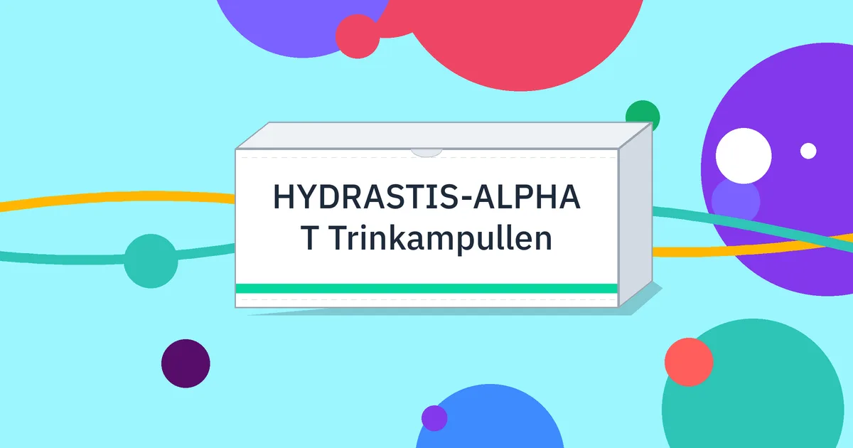 Symbolbild: Packung mit der Aufschrift HYDRASTIS-ALPHA T Trinkampullen (PZN 10222782) – Verfügbarkeit und Bezug in Apotheken in Frankfurt am Main