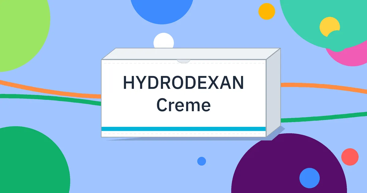 Symbolbild: Packung mit der Aufschrift HYDRODEXAN Creme (PZN 02237203) – Verfügbarkeit und Bezug in Apotheken in Frankfurt am Main