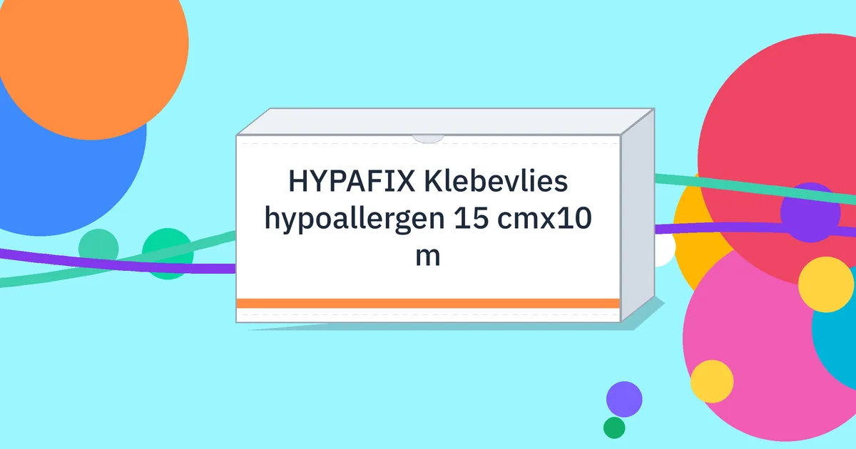 Symbolbild: Packung mit der Aufschrift HYPAFIX Klebevlies hypoallergen 15 cmx10 m (PZN 19347700) – Verfügbarkeit und Bezug in Apotheken in Frankfurt am Main