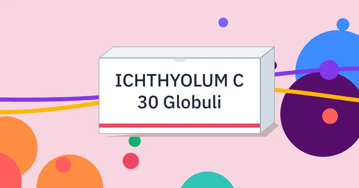 Symbolbild: Packung mit der Aufschrift ICHTHYOLUM C 30 Globuli (PZN 16691609) – Verfügbarkeit und Bezug in Apotheken in Frankfurt am Main
