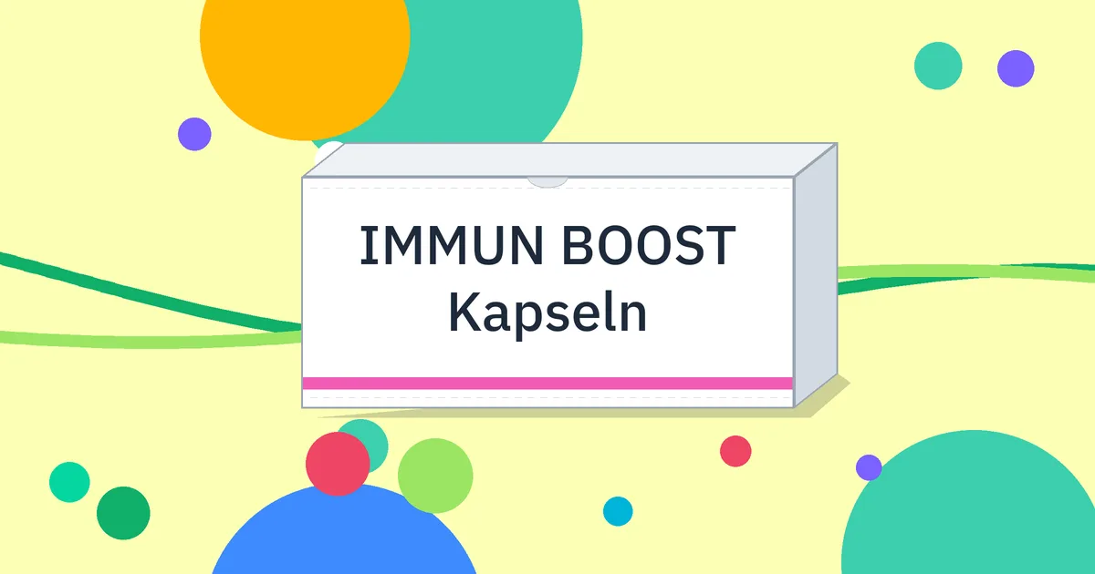 Symbolbild: Packung mit der Aufschrift IMMUN BOOST Kapseln (PZN 19302301) – Verfügbarkeit und Bezug in Apotheken in Frankfurt am Main