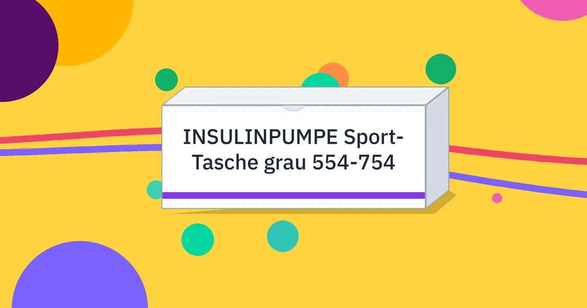 Symbolbild: Packung mit der Aufschrift INSULINPUMPE Sport-Tasche grau 554-754 (PZN 10356175) – Verfügbarkeit und Bezug in Apotheken in Frankfurt am Main