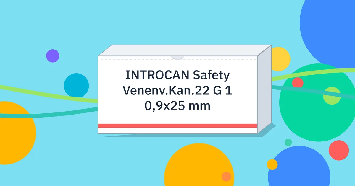 Symbolbild: Packung mit der Aufschrift INTROCAN Safety Venenv.Kan.22 G 1 0,9x25 mm (PZN 04095701) – Verfügbarkeit und Bezug in Apotheken in Frankfurt am Main