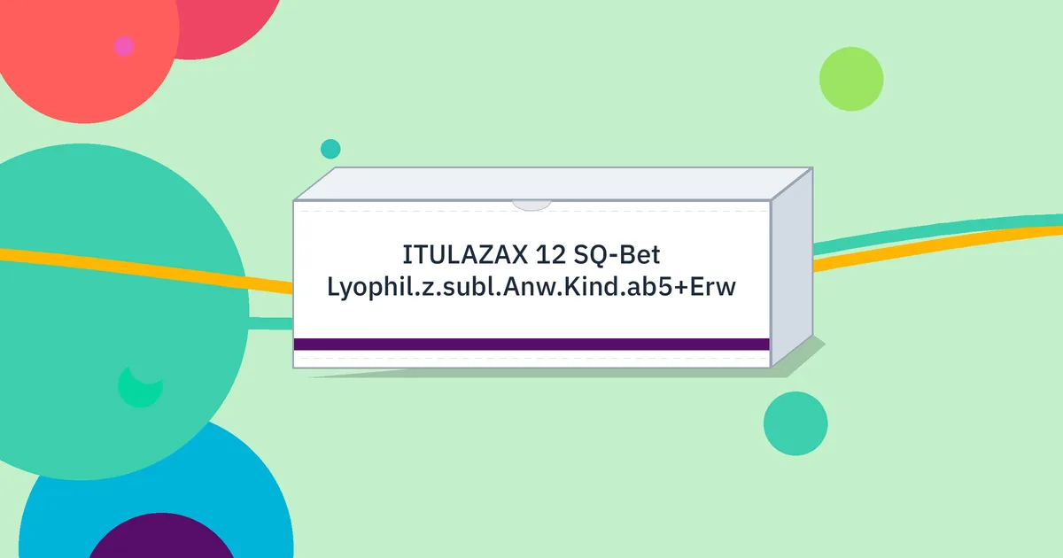 Symbolbild: Packung mit der Aufschrift ITULAZAX 12 SQ-Bet Lyophil.z.subl.Anw.Kind.ab5+Erw (PZN 20001088) – Verfügbarkeit und Bezug in Apotheken in Frankfurt am Main