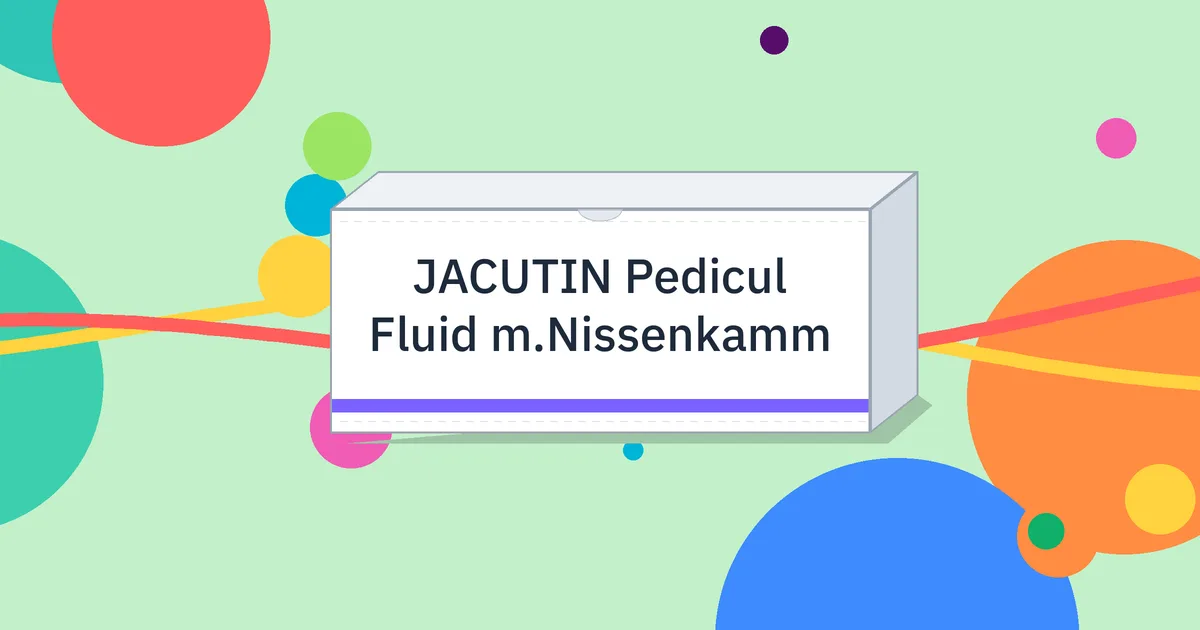 Symbolbild: Packung mit der Aufschrift JACUTIN Pedicul Fluid m.Nissenkamm (PZN 02296832) – Verfügbarkeit und Bezug in Apotheken in Frankfurt am Main