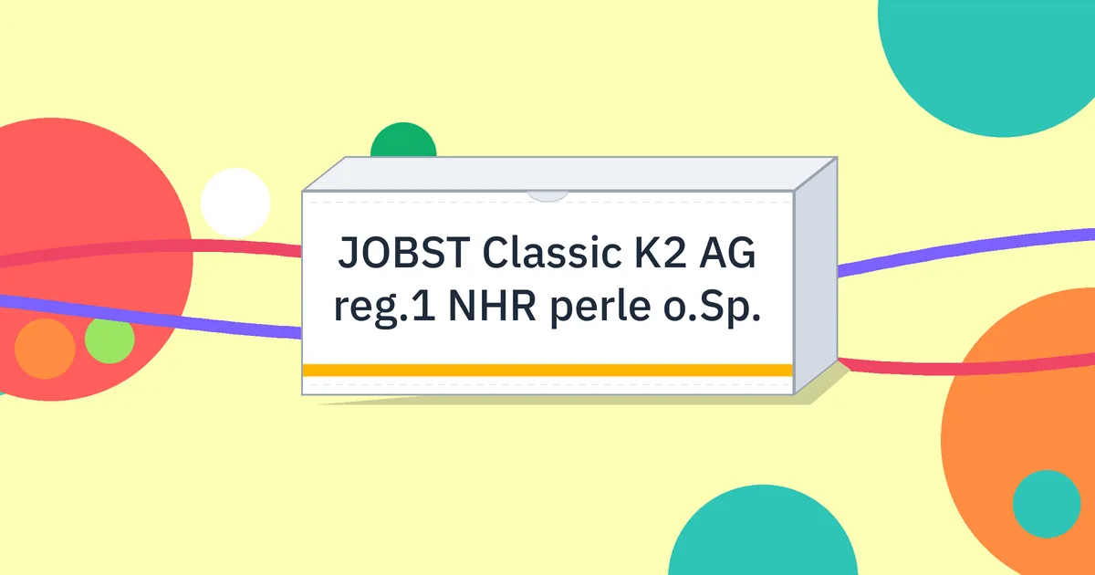 Symbolbild: Packung mit der Aufschrift JOBST Classic K2 AG reg.1 NHR perle o.Sp. (PZN 11271742) – Verfügbarkeit und Bezug in Apotheken in Frankfurt am Main