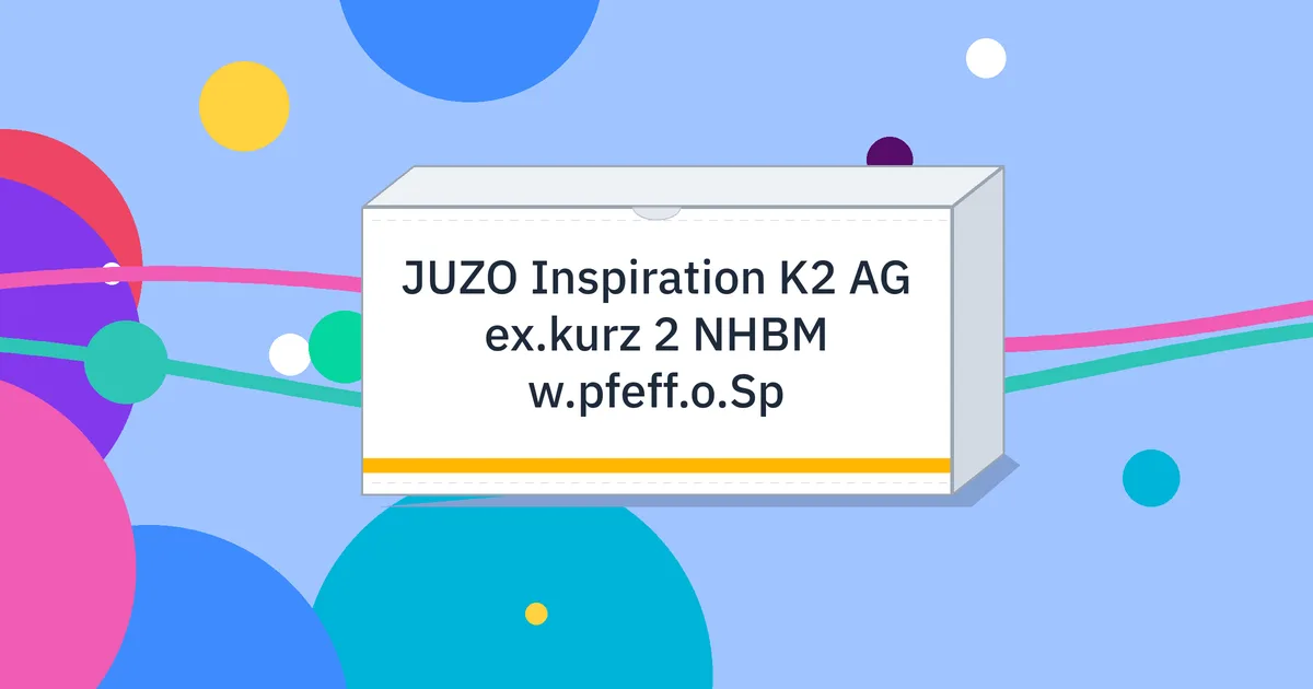 Symbolbild: Packung mit der Aufschrift JUZO Inspiration K2 AG ex.kurz 2 NHBM w.pfeff.o.Sp (PZN 14962429) – Verfügbarkeit und Bezug in Apotheken in Frankfurt am Main
