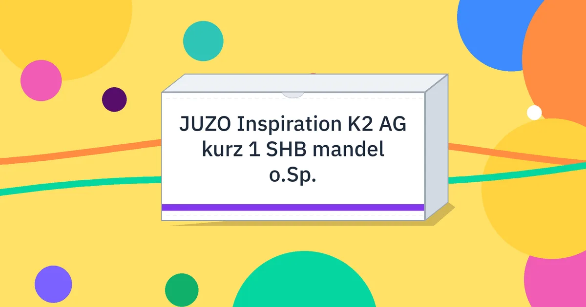 Symbolbild: Packung mit der Aufschrift JUZO Inspiration K2 AG kurz 1 SHB mandel o.Sp. (PZN 14947157) – Verfügbarkeit und Bezug in Apotheken in Frankfurt am Main