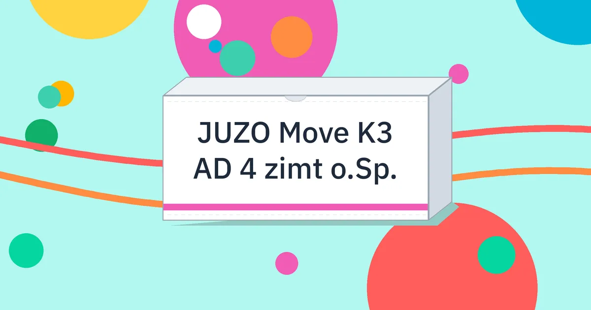 Symbolbild: Packung mit der Aufschrift JUZO Move K3 AD 4 zimt o.Sp. (PZN 18567279) – Verfügbarkeit und Bezug in Apotheken in Frankfurt am Main