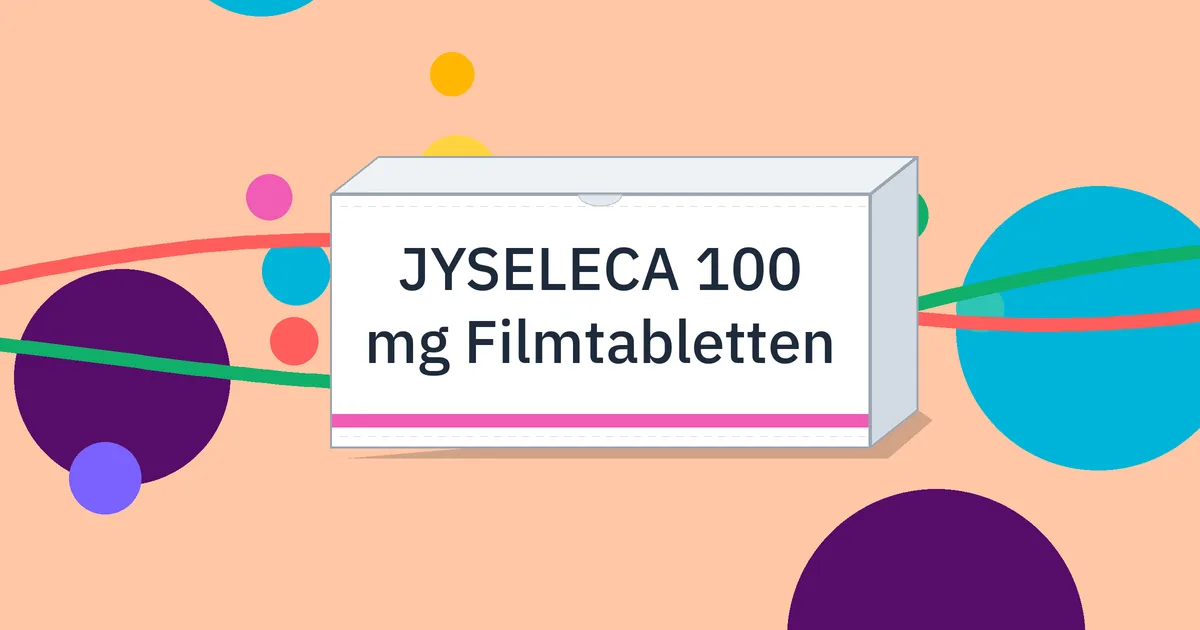 Symbolbild: Packung mit der Aufschrift JYSELECA 100 mg Filmtabletten (PZN 17879077) – Verfügbarkeit und Bezug in Apotheken in Frankfurt am Main