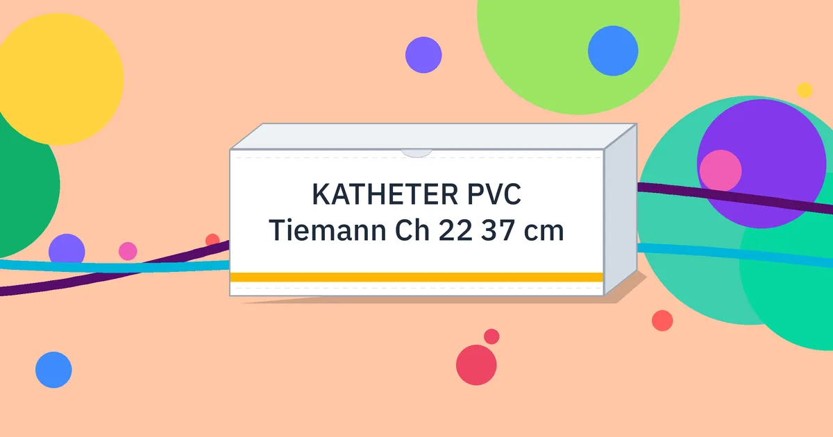 Symbolbild: Packung mit der Aufschrift KATHETER PVC Tiemann Ch 22 37 cm (PZN 10085440) – Verfügbarkeit und Bezug in Apotheken in Frankfurt am Main