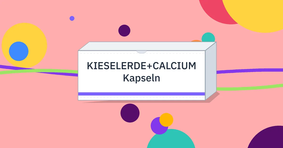 Symbolbild: Packung mit der Aufschrift KIESELERDE+CALCIUM Kapseln (PZN 03410709) – Verfügbarkeit und Bezug in Apotheken in Frankfurt am Main