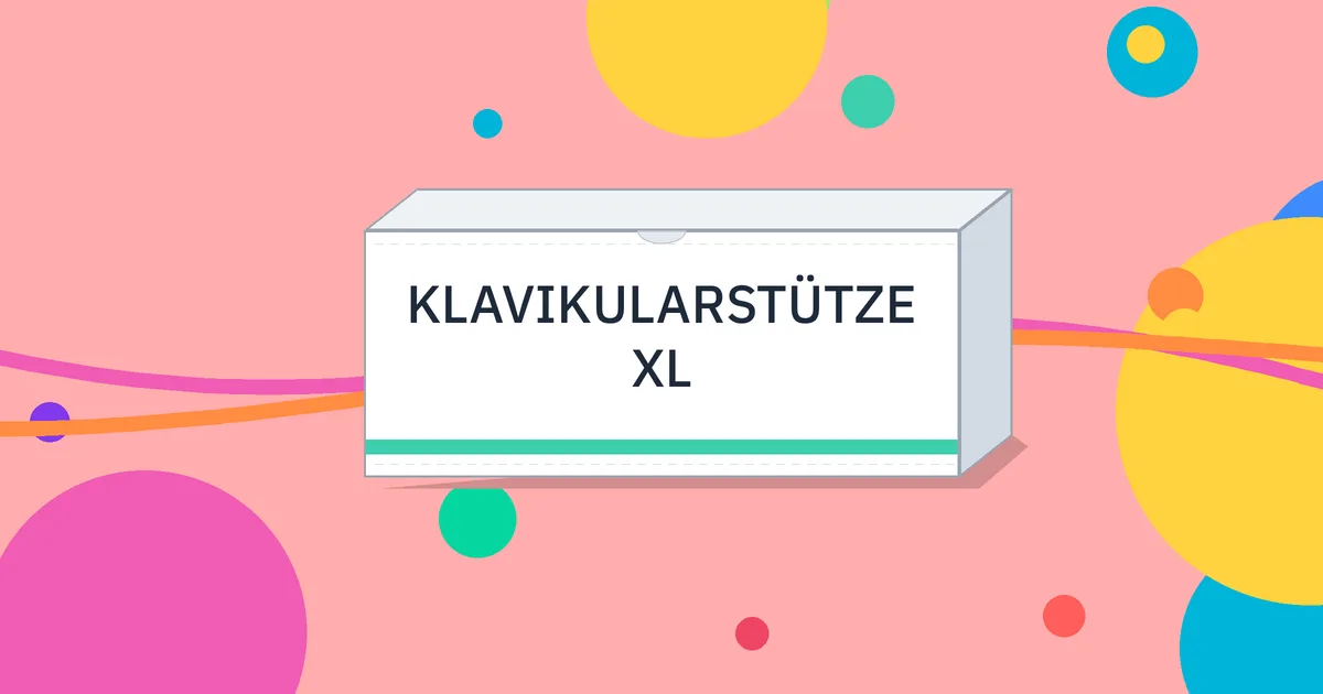 Symbolbild: Packung mit der Aufschrift KLAVIKULARSTÜTZE XL (PZN 19069448) – Verfügbarkeit und Bezug in Apotheken in Frankfurt am Main