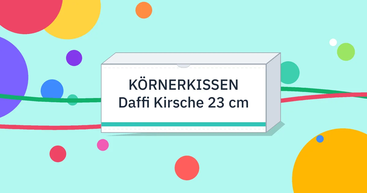 Symbolbild: Packung mit der Aufschrift KÖRNERKISSEN Daffi Kirsche 23 cm (PZN 01824909) – Verfügbarkeit und Bezug in Apotheken in Frankfurt am Main