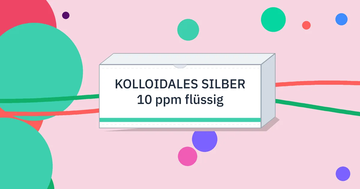 Symbolbild: Packung mit der Aufschrift KOLLOIDALES SILBER 10 ppm flüssig (PZN 11321411) – Verfügbarkeit und Bezug in Apotheken in Frankfurt am Main