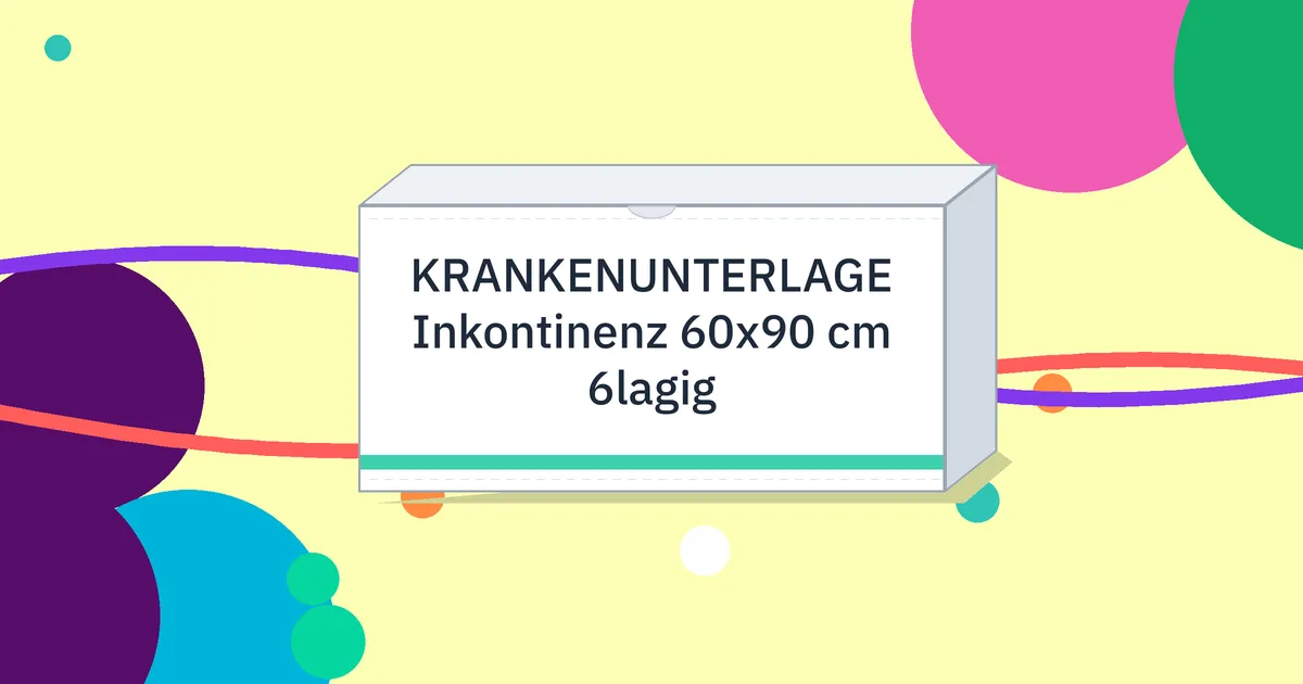 Symbolbild: Packung mit der Aufschrift KRANKENUNTERLAGE Inkontinenz 60x90 cm 6lagig (PZN 10787030) – Verfügbarkeit und Bezug in Apotheken in Frankfurt am Main