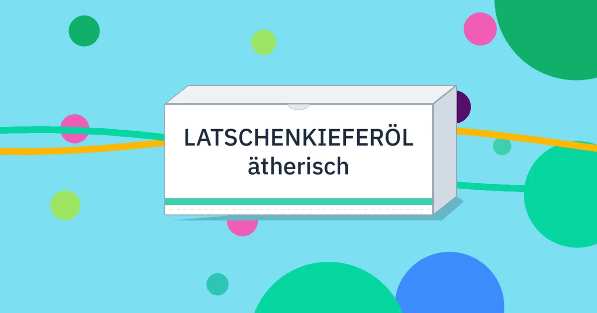 Symbolbild: Packung mit der Aufschrift LATSCHENKIEFERÖL ätherisch (PZN 15236872) – Verfügbarkeit und Bezug in Apotheken in Frankfurt am Main
