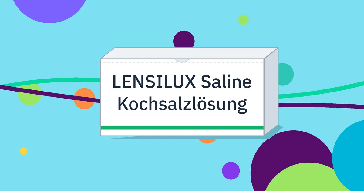 Symbolbild: Packung mit der Aufschrift LENSILUX Saline Kochsalzlösung (PZN 05977047) – Verfügbarkeit und Bezug in Apotheken in Frankfurt am Main