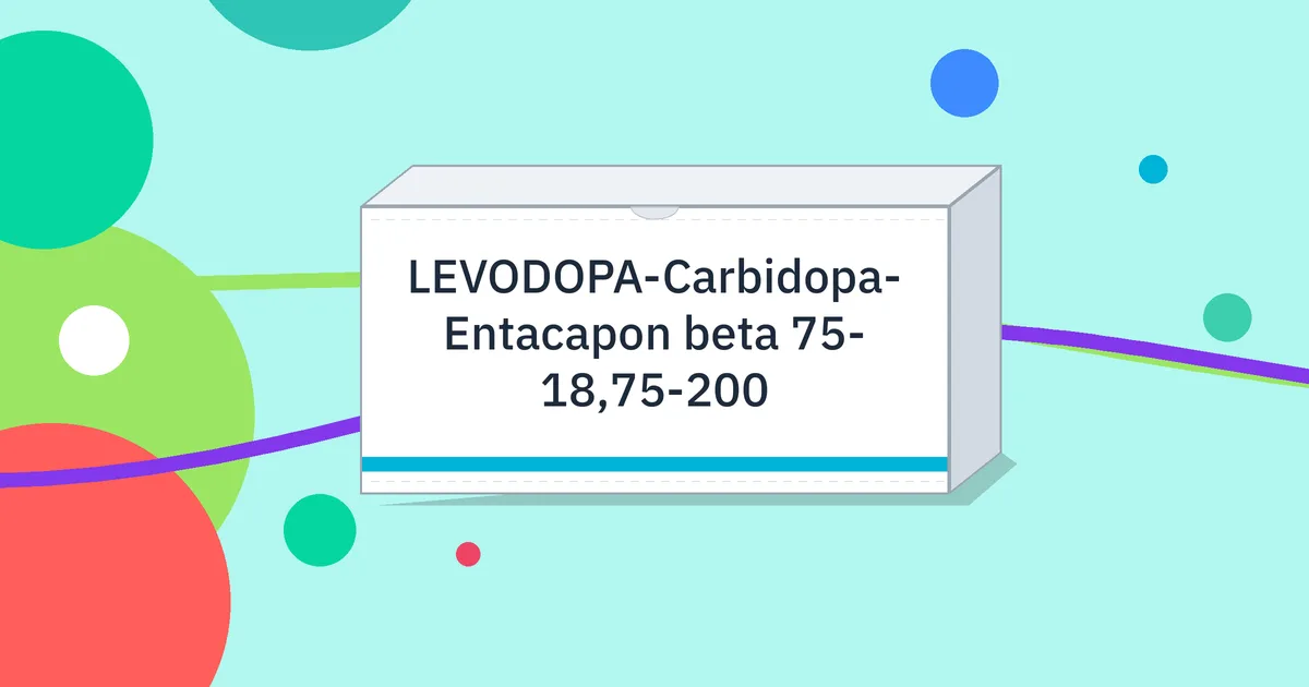 Symbolbild: Packung mit der Aufschrift LEVODOPA-Carbidopa-Entacapon beta 75-18,75-200 (PZN 10324548) – Verfügbarkeit und Bezug in Apotheken in Frankfurt am Main
