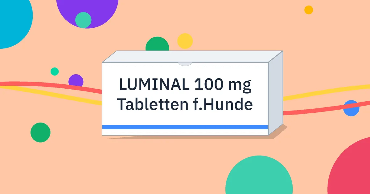 Symbolbild: Packung mit der Aufschrift LUMINAL 100 mg Tabletten f.Hunde (PZN 11110967) – Verfügbarkeit und Bezug in Apotheken in Frankfurt am Main