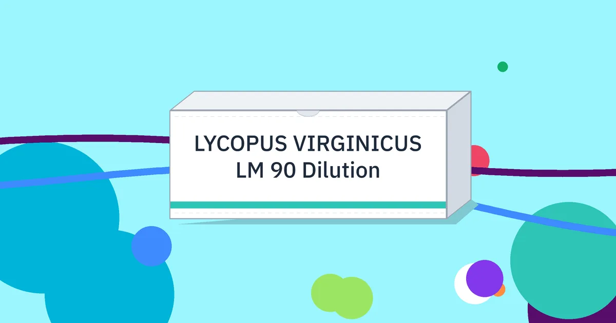 Symbolbild: Packung mit der Aufschrift LYCOPUS VIRGINICUS LM 90 Dilution (PZN 13538770) – Verfügbarkeit und Bezug in Apotheken in Frankfurt am Main