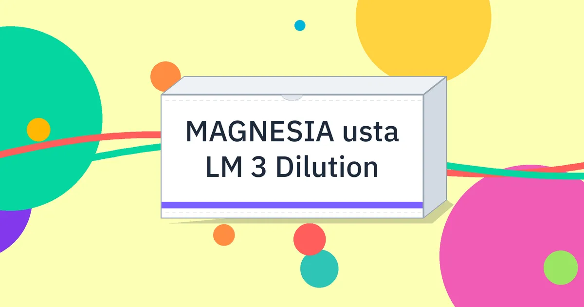 Symbolbild: Packung mit der Aufschrift MAGNESIA usta LM 3 Dilution (PZN 13538830) – Verfügbarkeit und Bezug in Apotheken in Frankfurt am Main