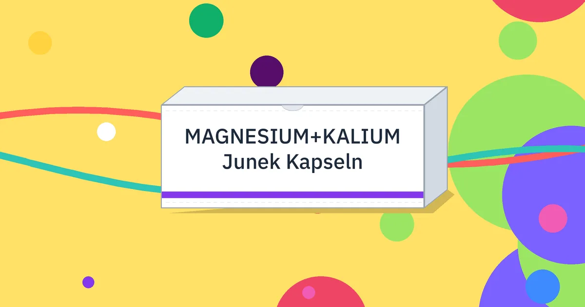 Symbolbild: Packung mit der Aufschrift MAGNESIUM+KALIUM Junek Kapseln (PZN 01645213) – Verfügbarkeit und Bezug in Apotheken in Frankfurt am Main