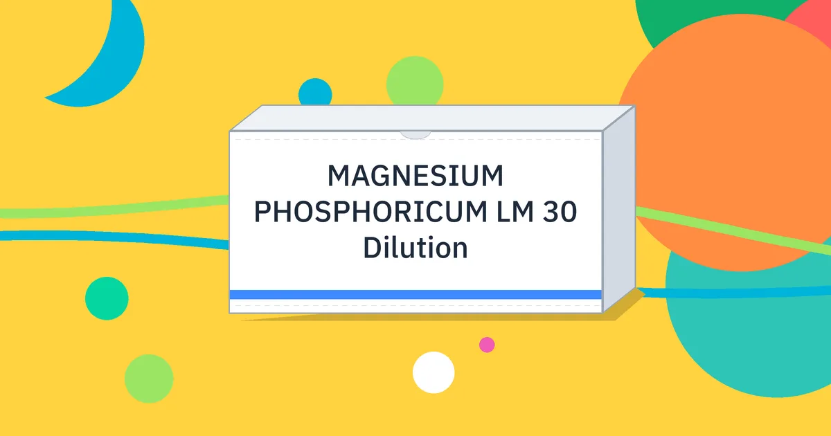 Symbolbild: Packung mit der Aufschrift MAGNESIUM PHOSPHORICUM LM 30 Dilution (PZN 08807245) – Verfügbarkeit und Bezug in Apotheken in Frankfurt am Main
