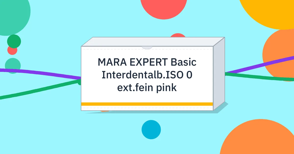 Symbolbild: Packung mit der Aufschrift MARA EXPERT Basic Interdentalb.ISO 0 ext.fein pink (PZN 18457585) – Verfügbarkeit und Bezug in Apotheken in Frankfurt am Main