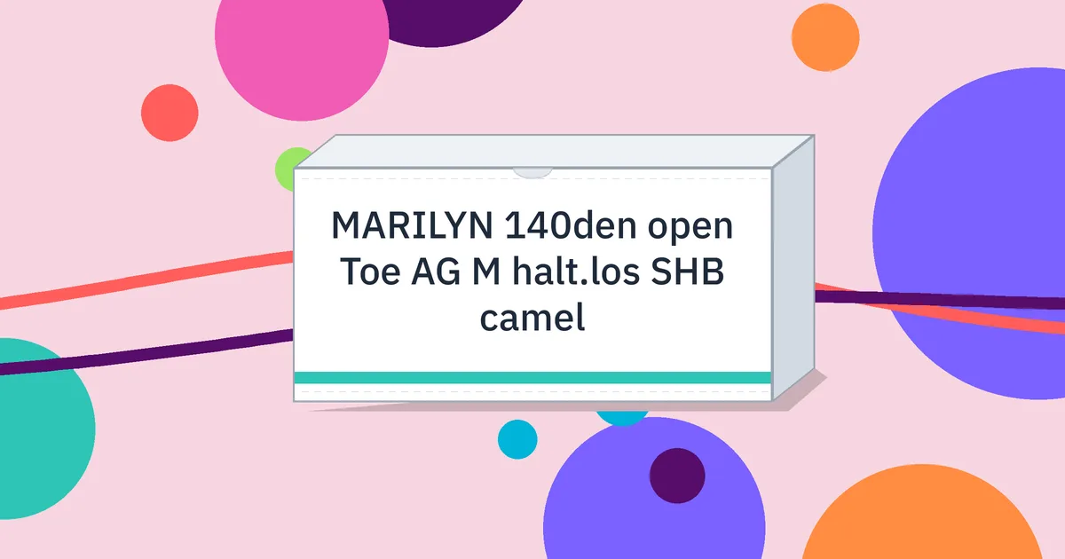 Symbolbild: Packung mit der Aufschrift MARILYN 140den open Toe AG M halt.los SHB camel (PZN 16187851) – Verfügbarkeit und Bezug in Apotheken in Frankfurt am Main