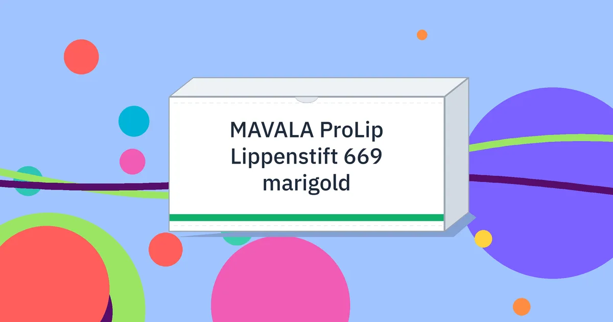 Symbolbild: Packung mit der Aufschrift MAVALA ProLip Lippenstift 669 marigold (PZN 17209336) – Verfügbarkeit und Bezug in Apotheken in Frankfurt am Main