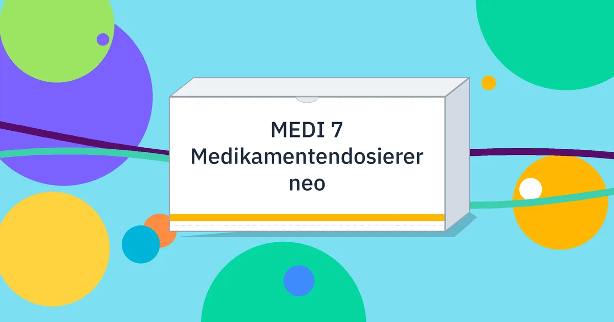 Symbolbild: Packung mit der Aufschrift MEDI 7 Medikamentendosierer neo (PZN 13784701) – Verfügbarkeit und Bezug in Apotheken in Frankfurt am Main