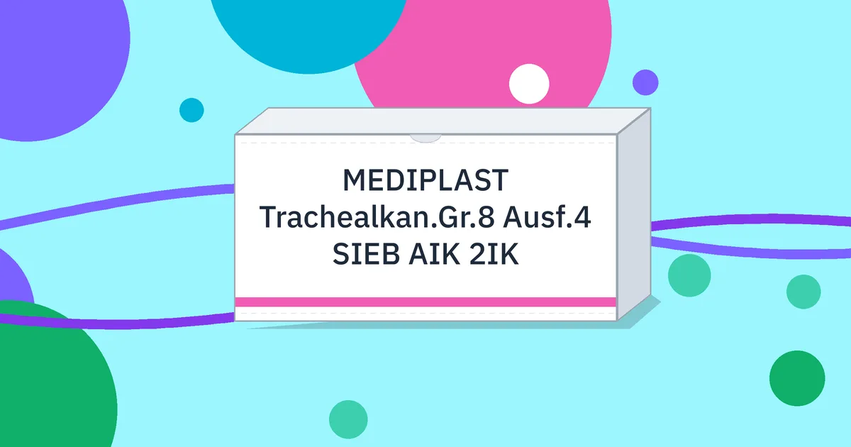 Symbolbild: Packung mit der Aufschrift MEDIPLAST Trachealkan.Gr.8 Ausf.4 SIEB AIK 2IK (PZN 04526331) – Verfügbarkeit und Bezug in Apotheken in Frankfurt am Main