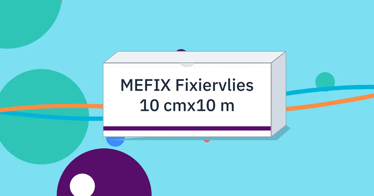 Symbolbild: Packung mit der Aufschrift MEFIX Fixiervlies 10 cmx10 m (PZN 19701857) – Verfügbarkeit und Bezug in Apotheken in Frankfurt am Main