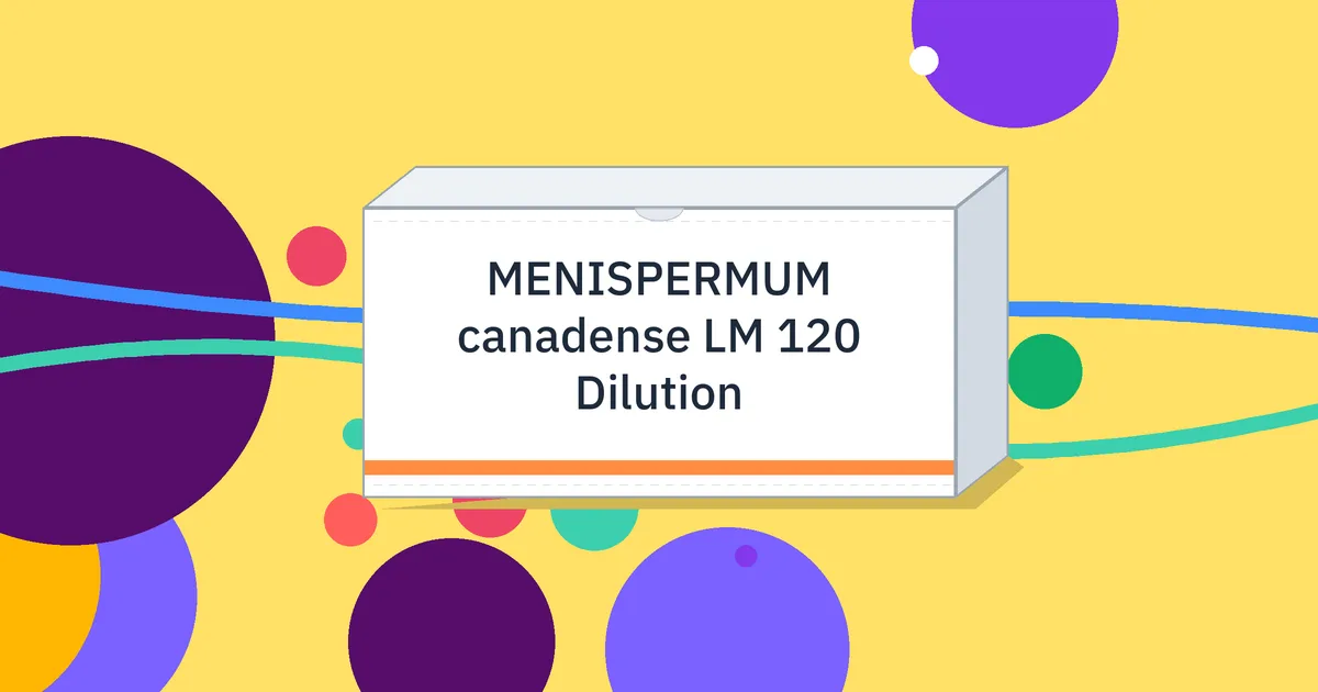 Symbolbild: Packung mit der Aufschrift MENISPERMUM canadense LM 120 Dilution (PZN 13603622) – Verfügbarkeit und Bezug in Apotheken in Frankfurt am Main
