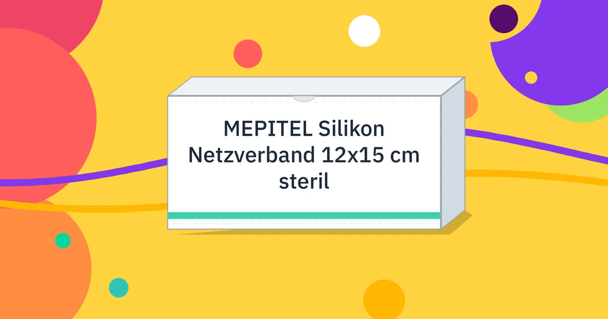 Symbolbild: Packung mit der Aufschrift MEPITEL Silikon Netzverband 12x15 cm steril (PZN 11639403) – Verfügbarkeit und Bezug in Apotheken in Frankfurt am Main