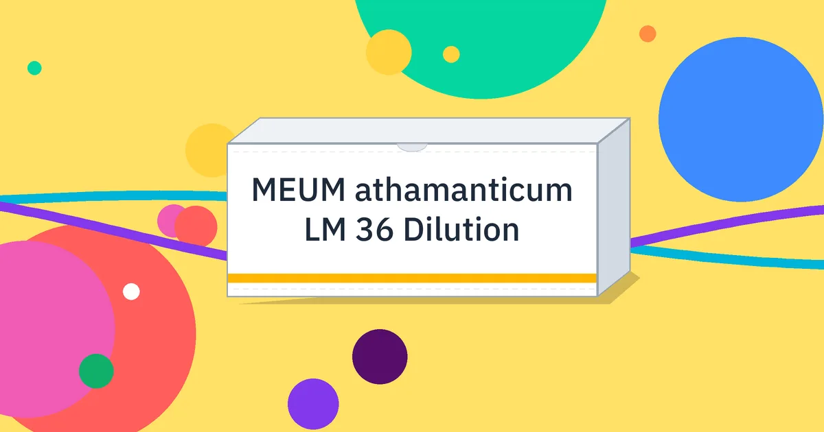 Symbolbild: Packung mit der Aufschrift MEUM athamanticum LM 36 Dilution (PZN 13607726) – Verfügbarkeit und Bezug in Apotheken in Frankfurt am Main