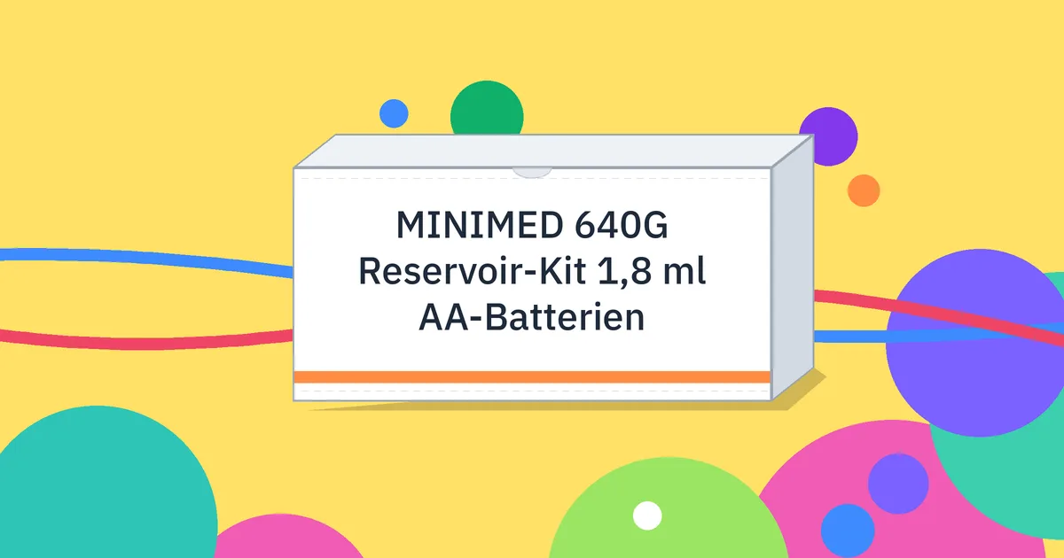 Symbolbild: Packung mit der Aufschrift MINIMED 640G Reservoir-Kit 1,8 ml AA-Batterien (PZN 17999692) – Verfügbarkeit und Bezug in Apotheken in Frankfurt am Main