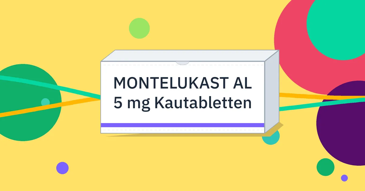 Symbolbild: Packung mit der Aufschrift MONTELUKAST AL 5 mg Kautabletten (PZN 09718420) – Verfügbarkeit und Bezug in Apotheken in Frankfurt am Main