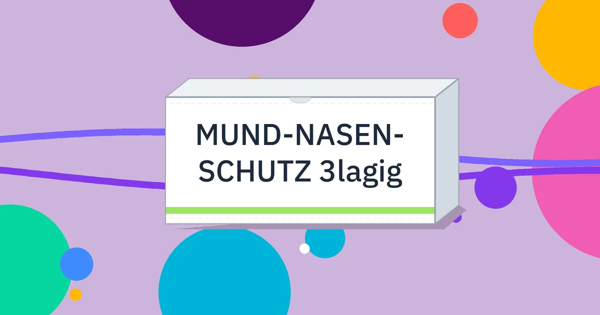 Symbolbild: Packung mit der Aufschrift MUND-NASEN-SCHUTZ 3lagig (PZN 16757857) – Verfügbarkeit und Bezug in Apotheken in Frankfurt am Main