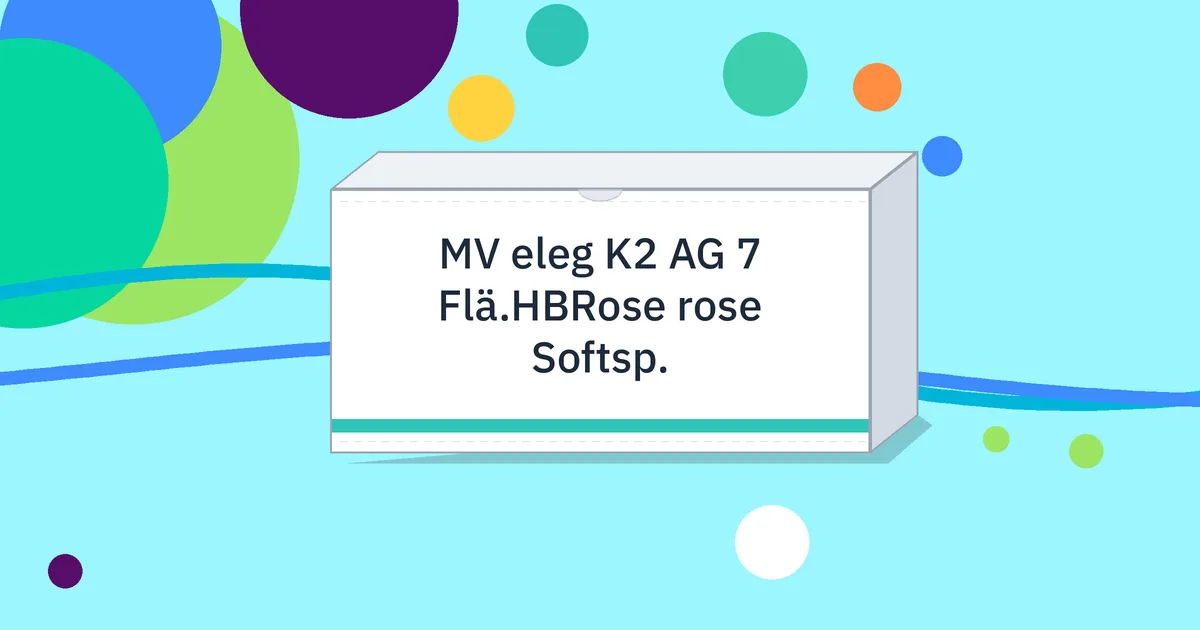 Symbolbild: Packung mit der Aufschrift MV eleg K2 AG 7 Flä.HBRose rose Softsp. (PZN 15718134) – Verfügbarkeit und Bezug in Apotheken in Frankfurt am Main