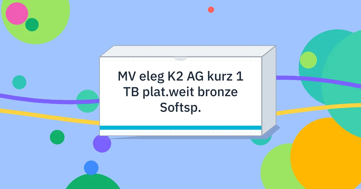 Symbolbild: Packung mit der Aufschrift MV eleg K2 AG kurz 1 TB plat.weit bronze Softsp. (PZN 14716104) – Verfügbarkeit und Bezug in Apotheken in Frankfurt am Main