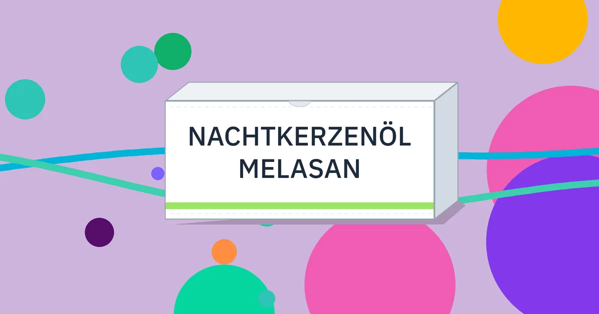 Symbolbild: Packung mit der Aufschrift NACHTKERZENÖL MELASAN (PZN 08902713) – Verfügbarkeit und Bezug in Apotheken in Frankfurt am Main