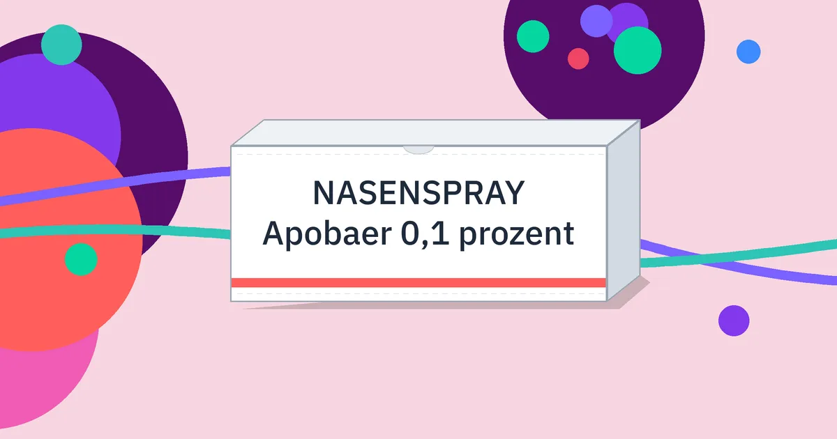 Symbolbild: Packung mit der Aufschrift NASENSPRAY Apobaer 0,1 prozent (PZN 14436942) – Verfügbarkeit und Bezug in Apotheken in Frankfurt am Main