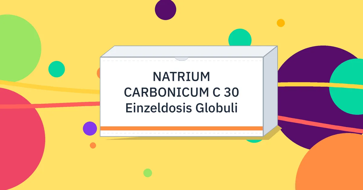 Symbolbild: Packung mit der Aufschrift NATRIUM CARBONICUM C 30 Einzeldosis Globuli (PZN 01945079) – Verfügbarkeit und Bezug in Apotheken in Frankfurt am Main